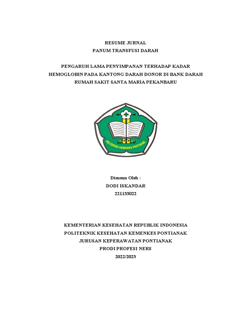 DODI ISKANDAR - Review Jurnal Transfusi | PDF