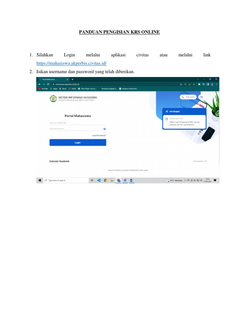 Panduan Pengisian KRS Online | PDF