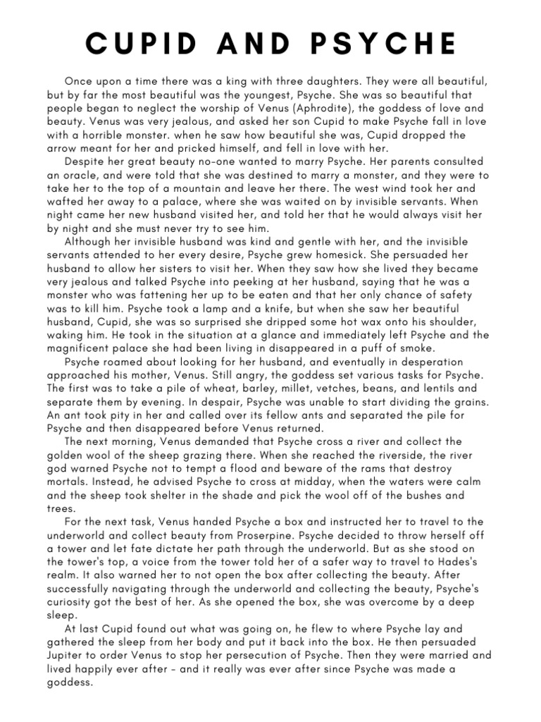 Cupid and Psyche | Download Free PDF | Mythology | Roman Mythology