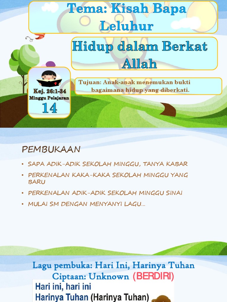 Contoh Liturgi Sekolah Minggu GKE | PDF