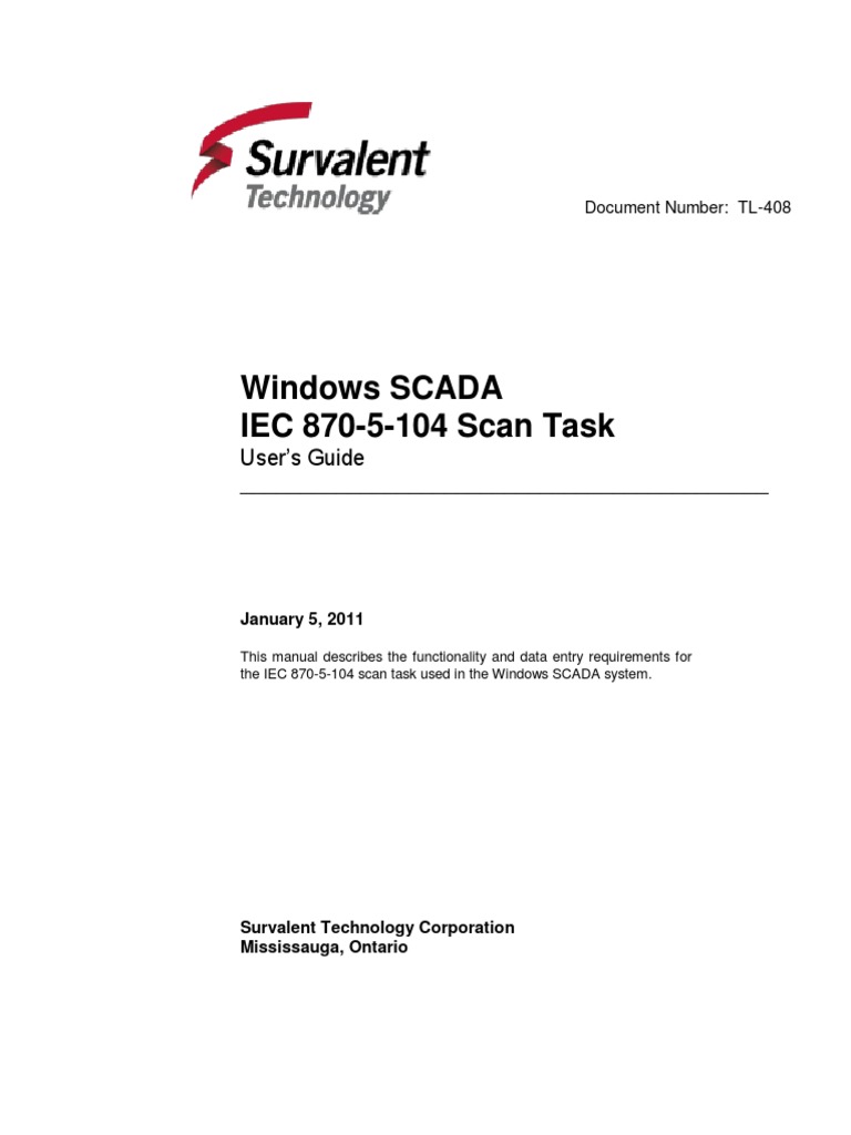 IEC 870-5-104 Scan Task User's Guide | PDF | Port (Computer Networking) | Transmission Control ...