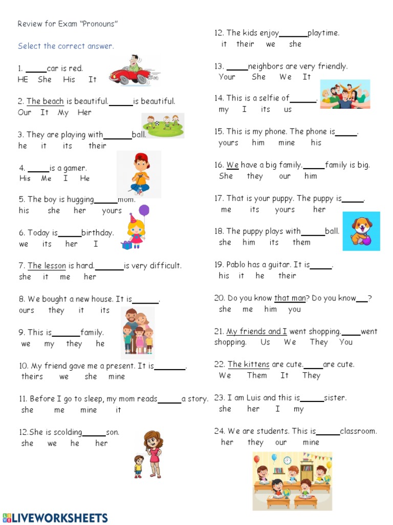 Pronouns Review | PDF