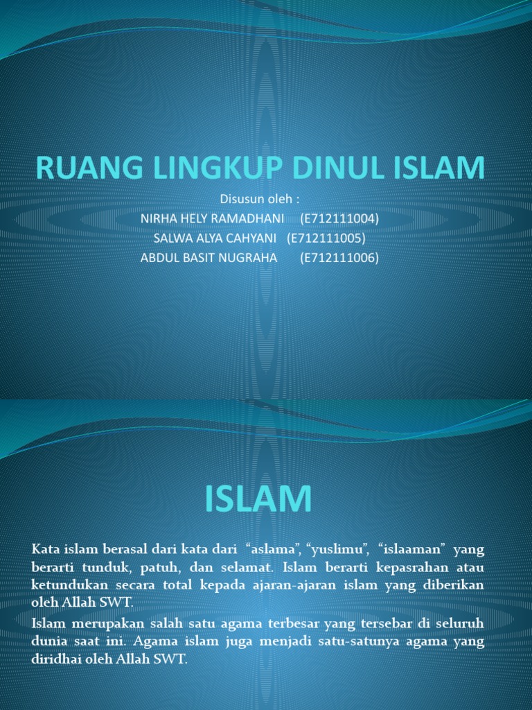 Ruang Lingkup Dinul Islam | PDF