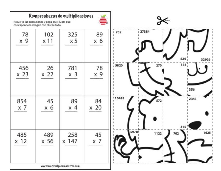 Rompecabezas Multiplicación | PDF