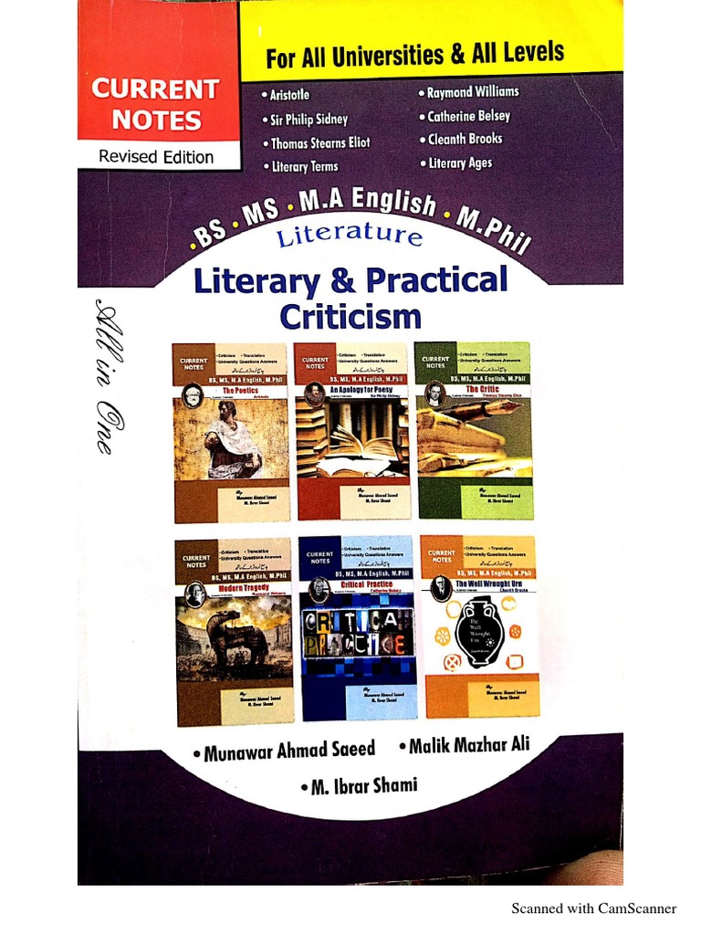 (Current Notes) Literary Theory & Criticism PDF | PDF