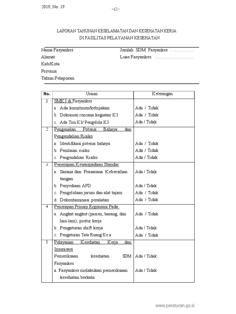 Laporan Tahunan K3 | PDF