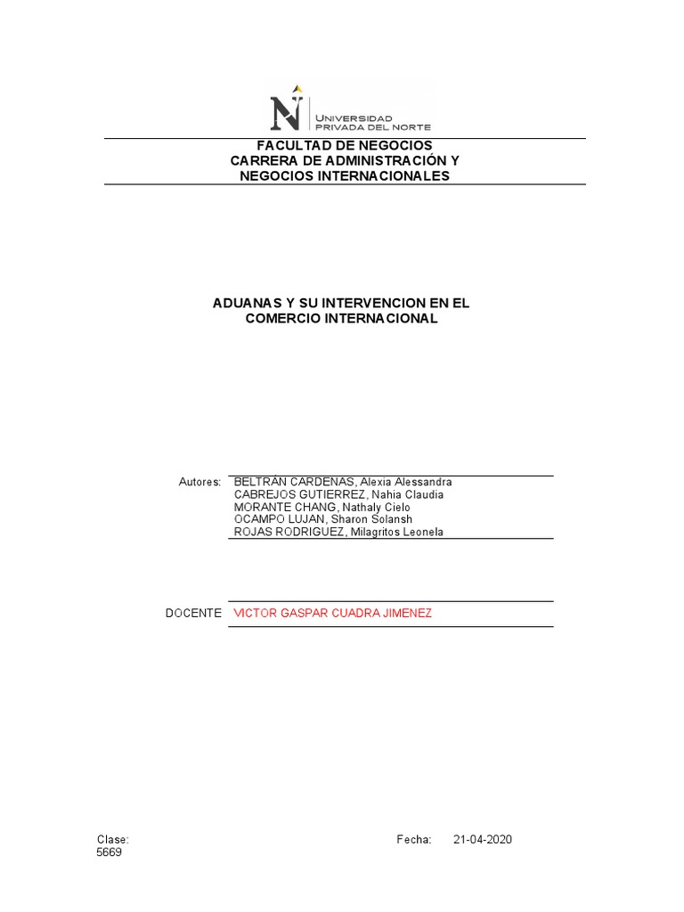 T1 Aduanas | PDF | aduana | Comercio