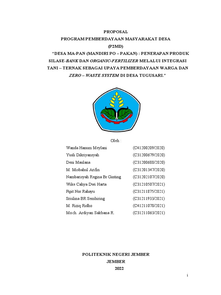 Proposal P2MD 2022 | PDF