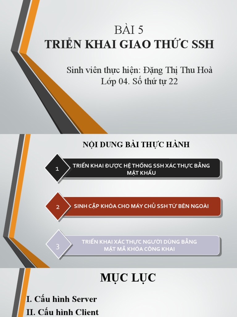 Bài 05. Triển Khai Giao Thức SSH | PDF