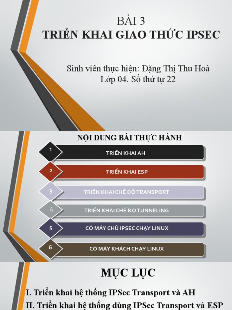 Bài 03. Triển khai giao thức IPSEC | PDF