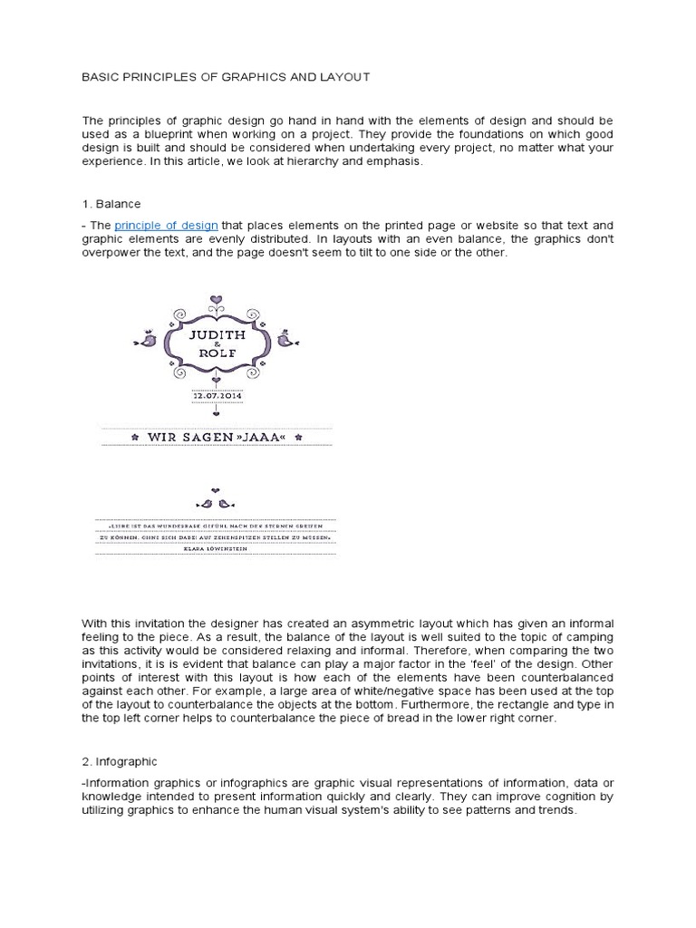 Basic Principles of Graphics and Layout | PDF | Page Layout | Infographics