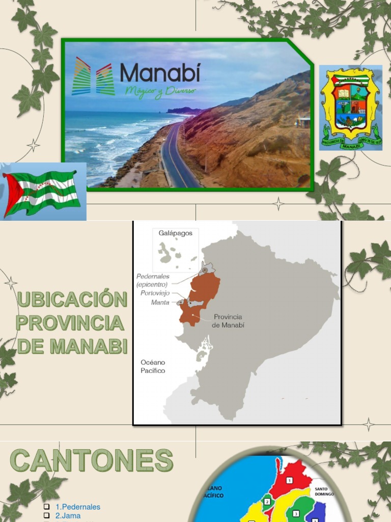 Mapa y Cantones de Manabí, Ecuador | PDF | Ciencias sociales | Viajes y ...