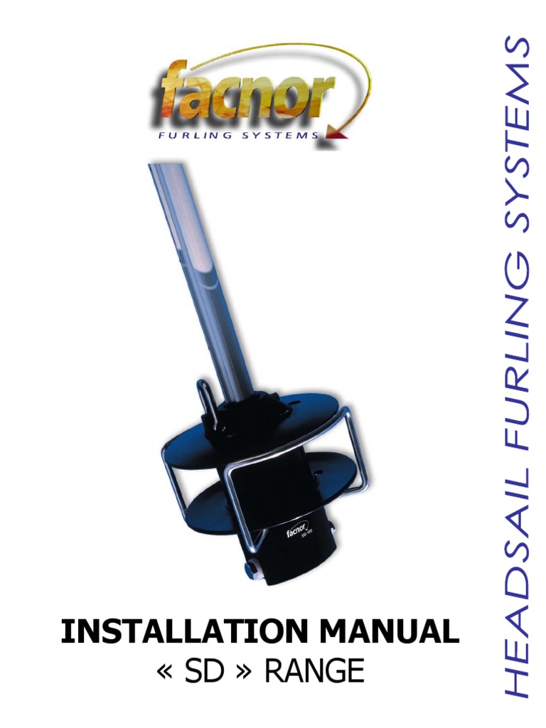 Facnor SD Furler Manual | PDF | Screw | Sail