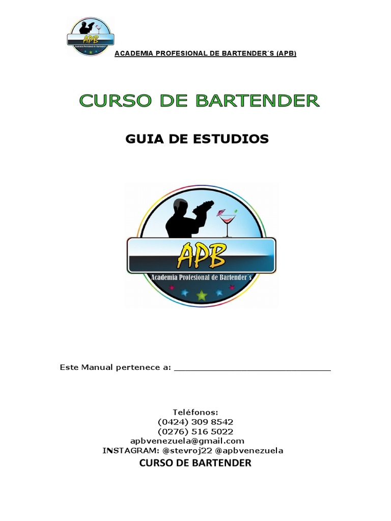 Clase 01 Apb | PDF | Bar (Establecimiento) | Barman