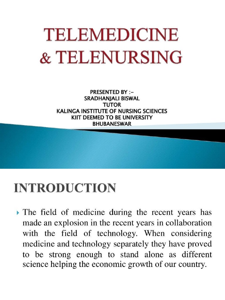 Telemedicine and Telenursing 178761454 | PDF