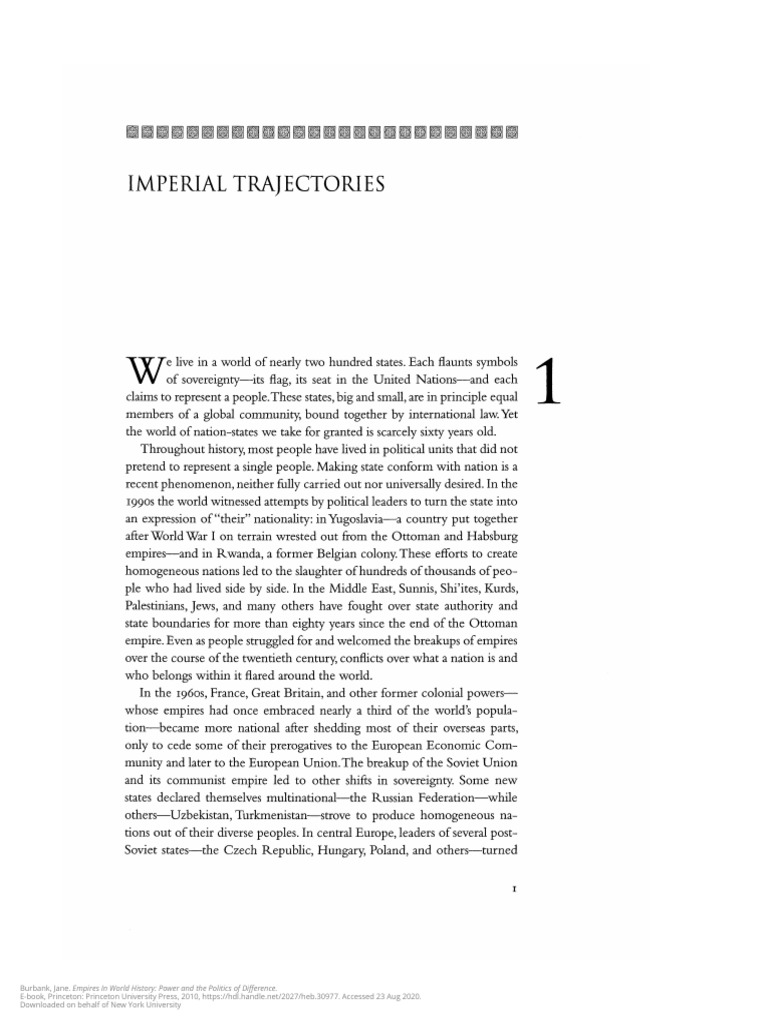 "Imperial Trajectories," Jane Burbank and Frederick Cooper | PDF