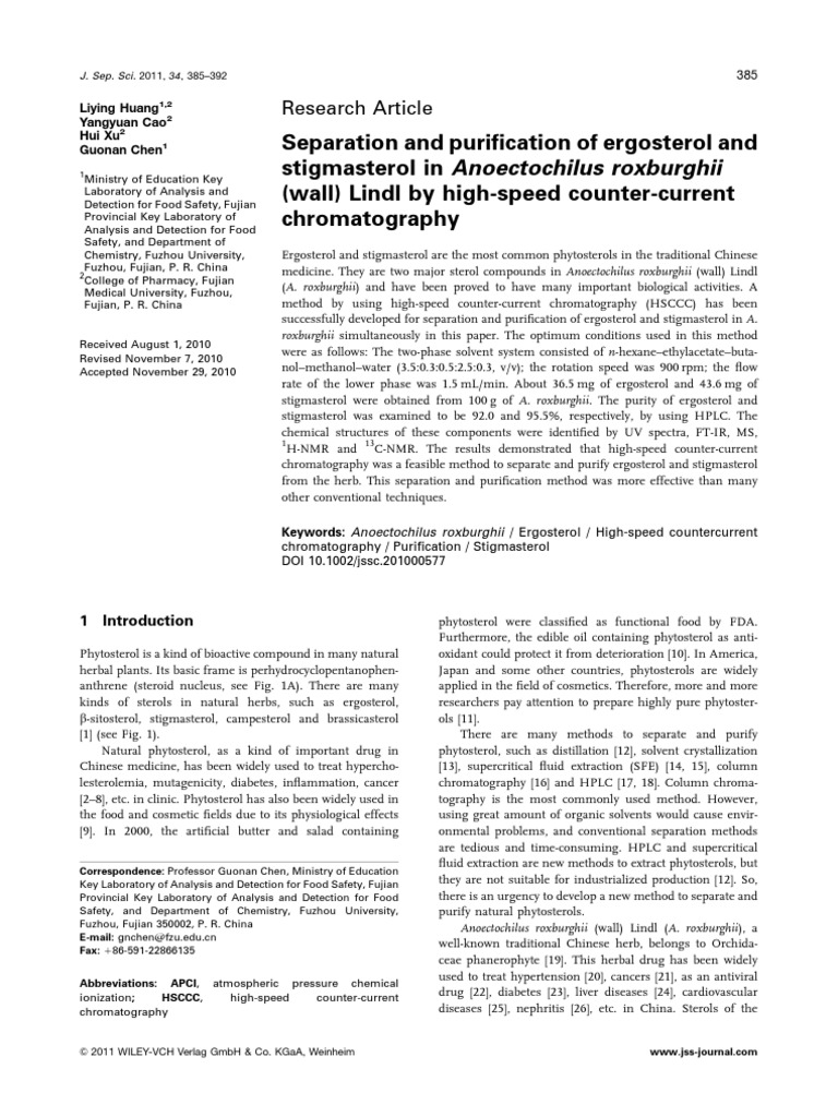 High Speed Counter Current Chromatography | PDF | High Performance ...