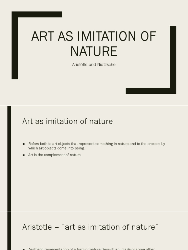 AAP 1.1 - Art As Imitation of Nature | PDF | Knowledge | Aristotle