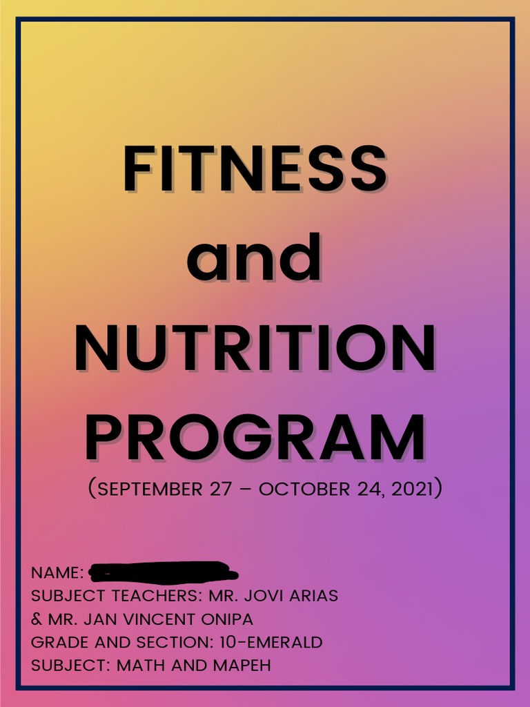 Weight Management Program Sample Output | PDF | Lunch | Meal