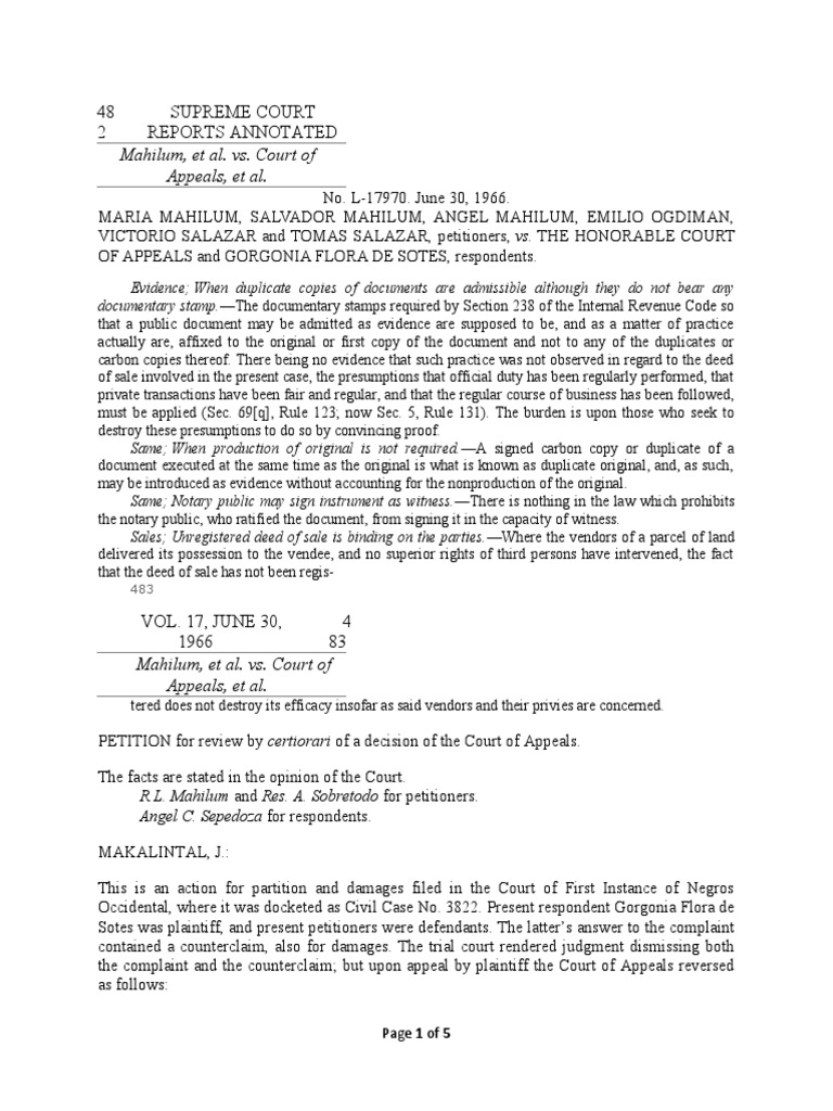 Mahilum, Et Al. vs. Court of Appeals, Et Al. | PDF | Notary Public ...
