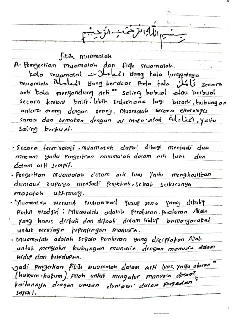 Nur Hanisa 044 Fikih Muamalat | PDF