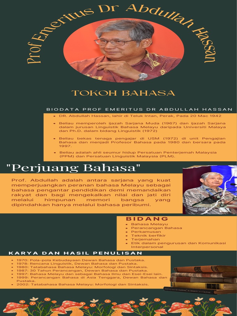 Prof Emeritus DR Abdullah Hassan | PDF | Seni & Disiplin Bahasa