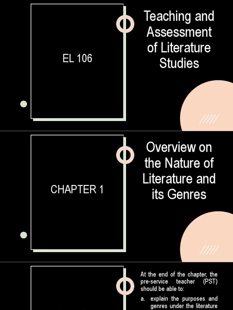 EL106 Teaching and Assessmnt of Literature Studies | PDF | Poetry