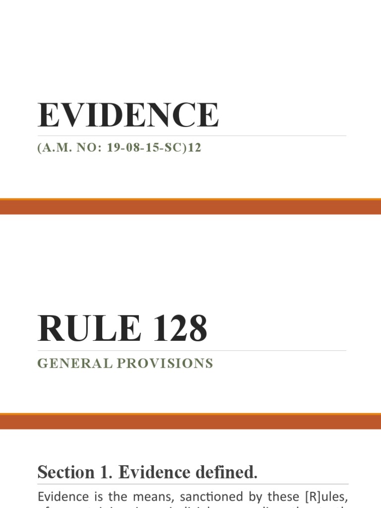 Evidence 2 | PDF | Evidence (Law) | Parol Evidence Rule