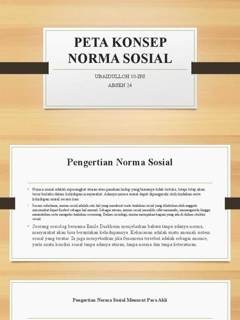 Peta Konsep Norma Sosial Kelas 7 | PDF | Ilmu Sosial | Sains & Matematika