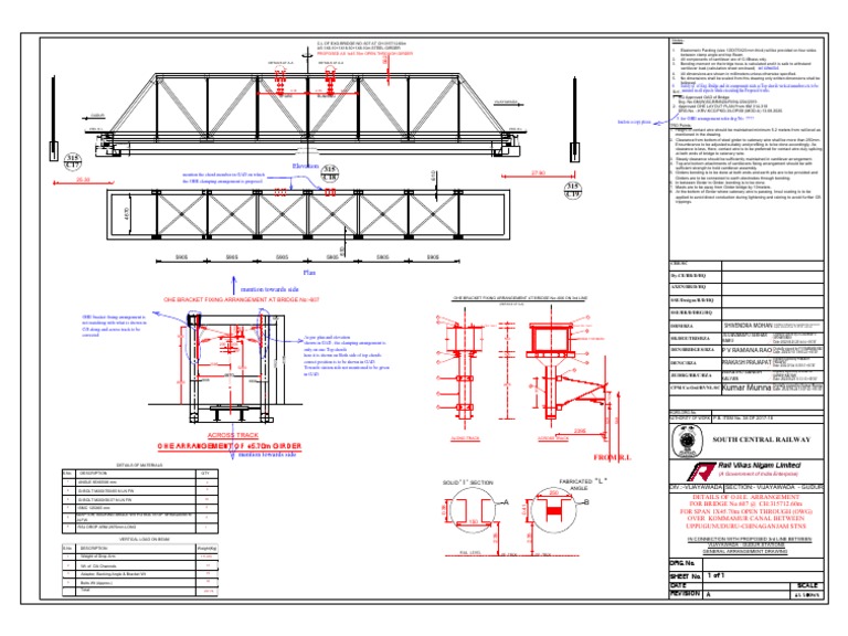Major BR - No.607 OHE Mast - V1 - SSE-BR-DRG-6 - P16 | PDF | Truss ...
