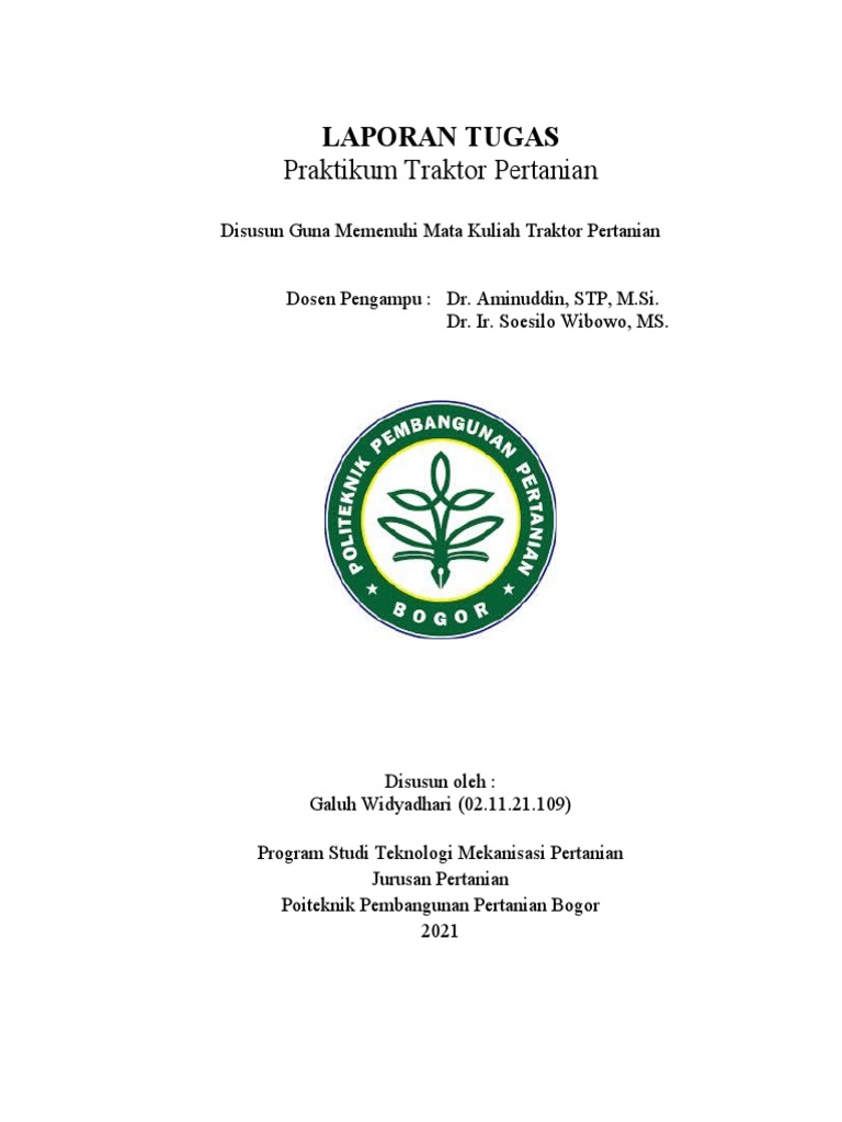 12 - Galuh Widya - Laprak Traktor Pertanian | PDF
