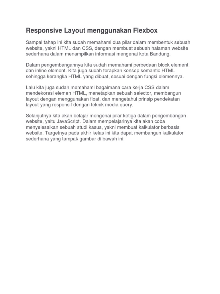 07-Responsive Layout Menggunakan Flexbox | PDF