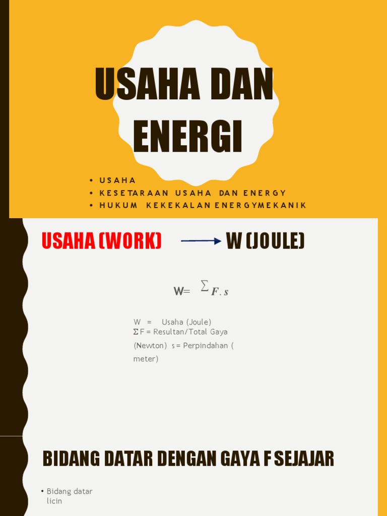 Usaha Dan Energi | PDF
