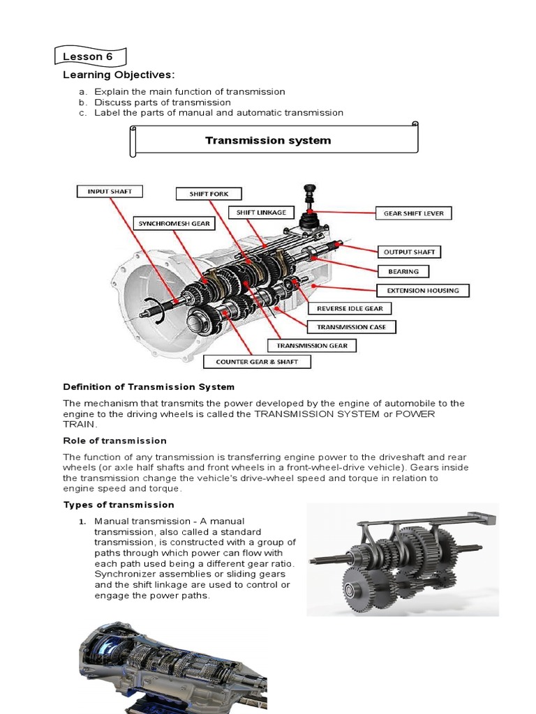 Automotivepower Drive Train Module 2 Pdf Manual Transmission Clutch
