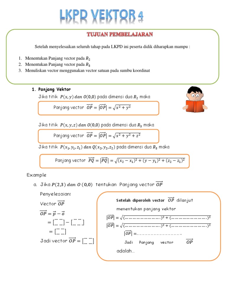 LKPD Vektor 4 | PDF | Metode & Bahan Ajar | Sains & Matematika