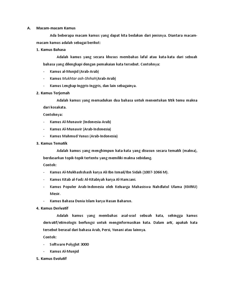 Macam-Macam Kamus | PDF