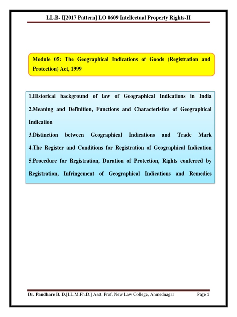 IPR-II Module 5 | PDF | Trademark | Domain Name Registrar