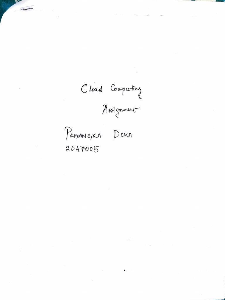 Cloud Computing Assignment Pdf