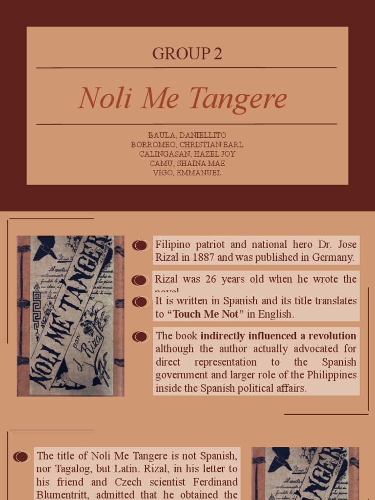 Group2 Noli Me Tangere | PDF