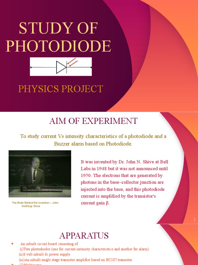 Study of Photodiode | PDF | Transistor | Diode