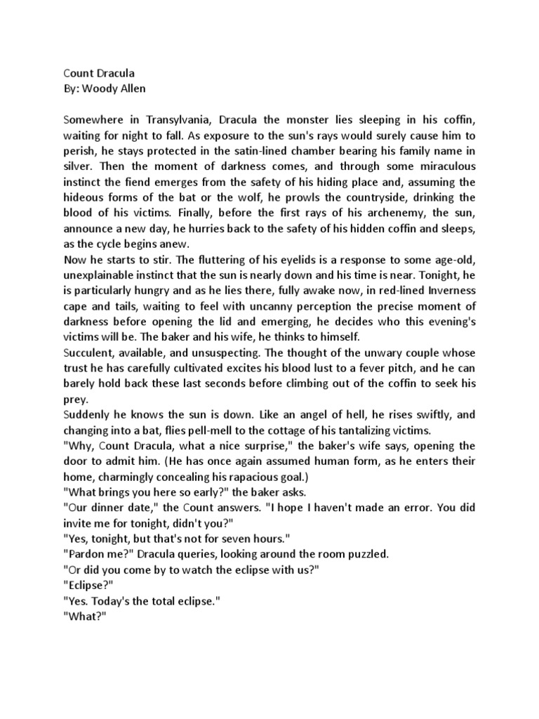 Count Dracula | PDF