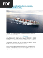 Principles of Shiphandling and Maneuvering | PDF | Water Transport | Ships