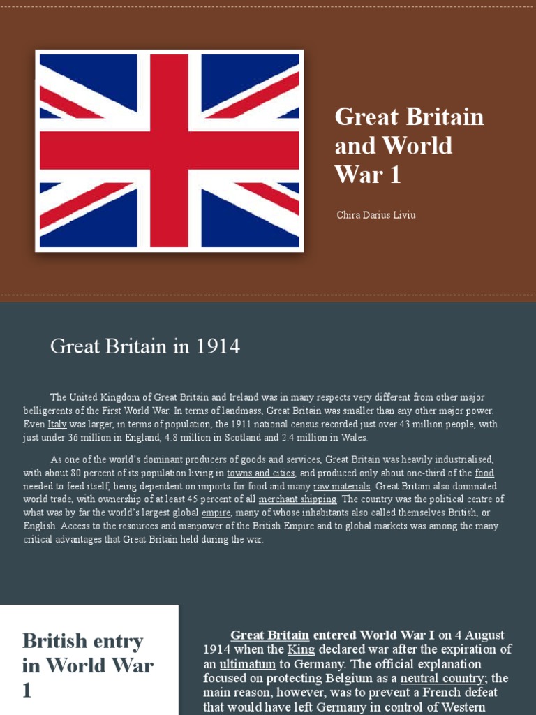 Britain’s Role in World War 1 | PDF | Tanks | United Kingdom