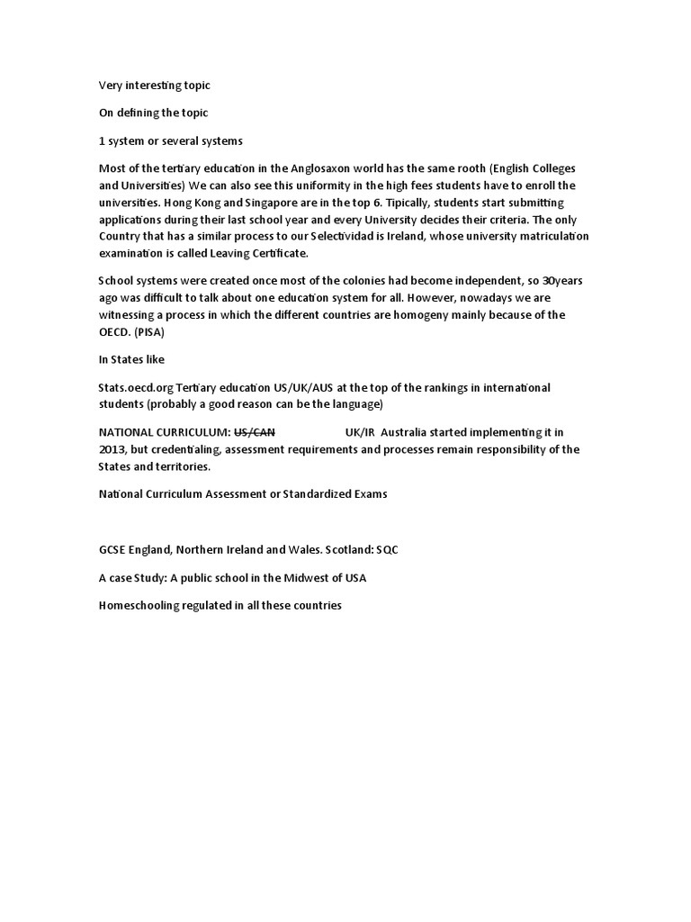 The Education System in The Anglo-Saxon World | PDF | Wellness