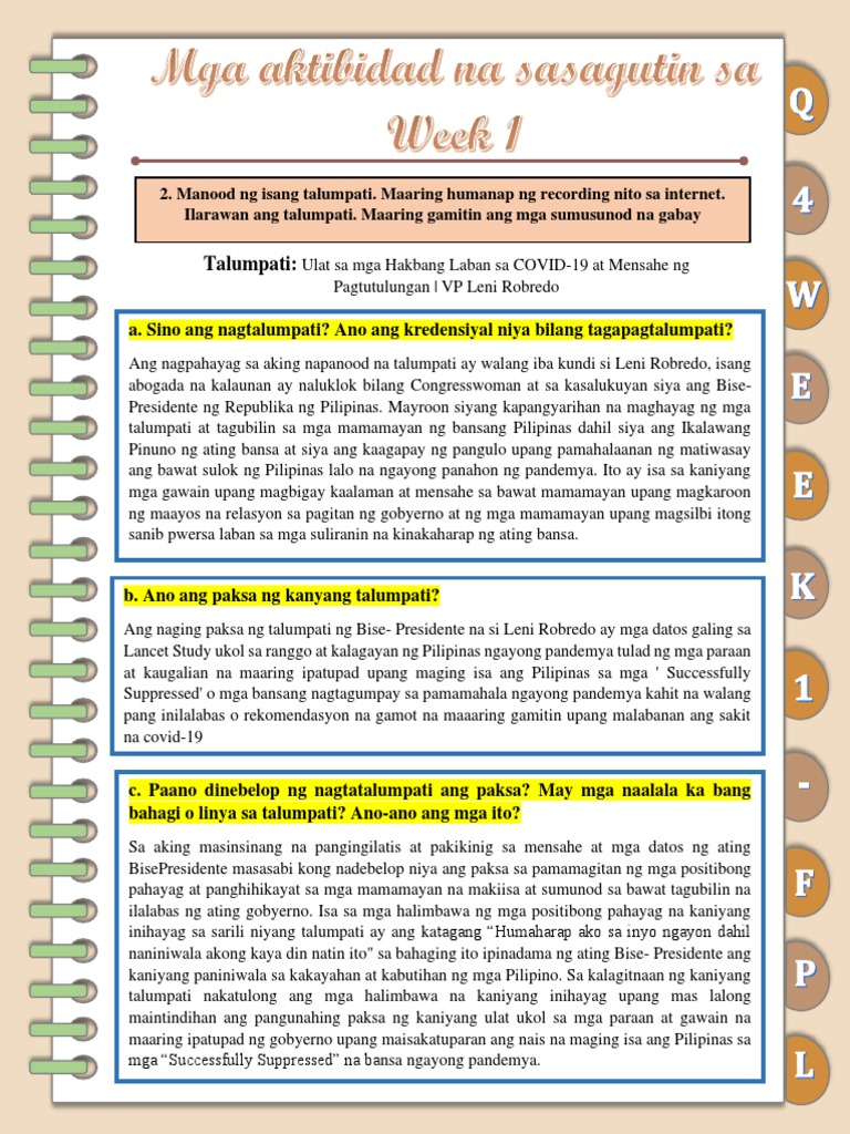 Q4 FPL Week 1-1-5 | PDF
