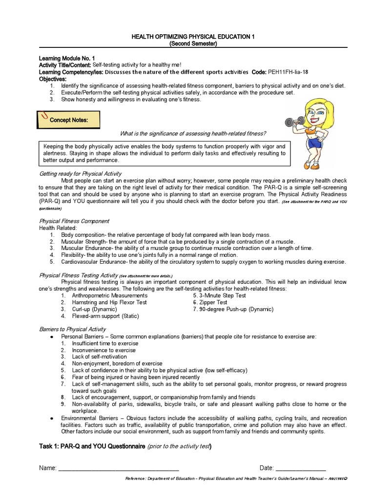 HOPE 1 Module 1-2nd-Sem | PDF | Body Mass Index