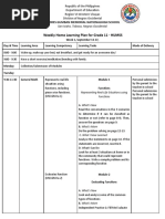 General Math Weekly Home Learning Plan Week 1 | PDF | Function ...