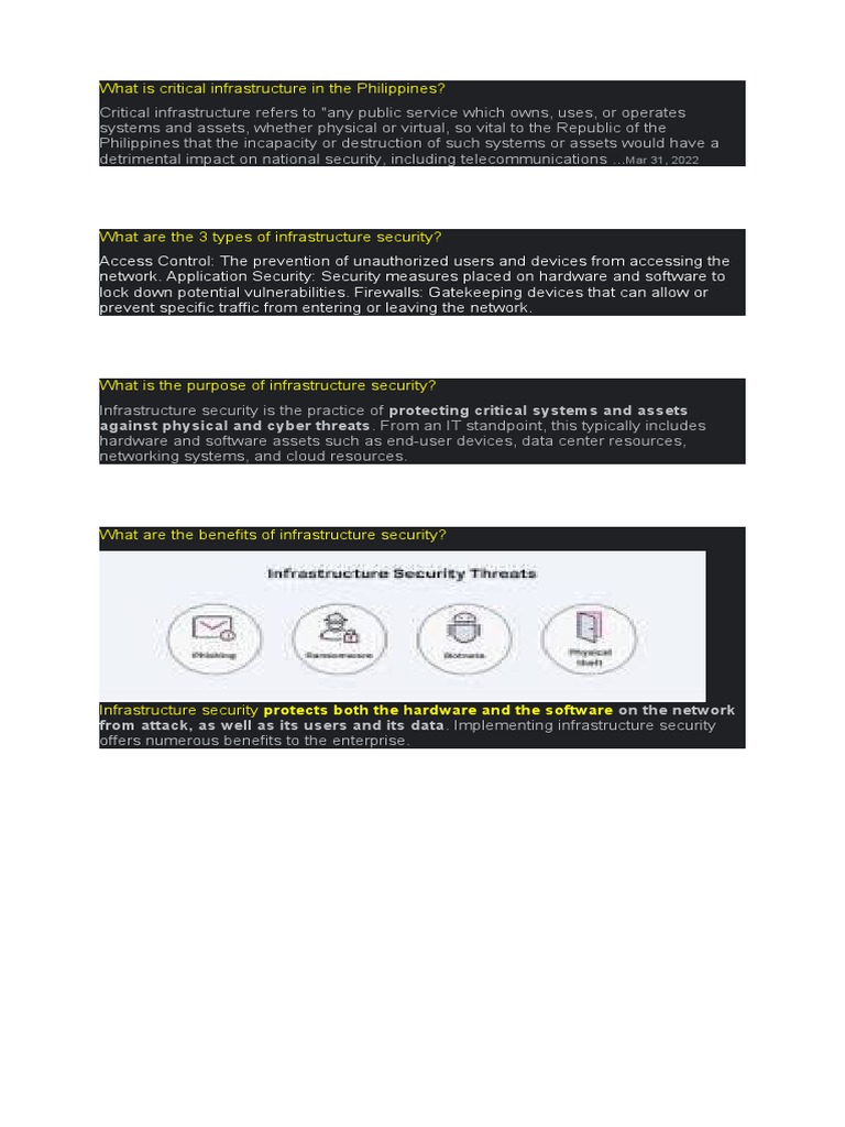 Critical Infrastructure in the Philippines | PDF | Computer Security ...