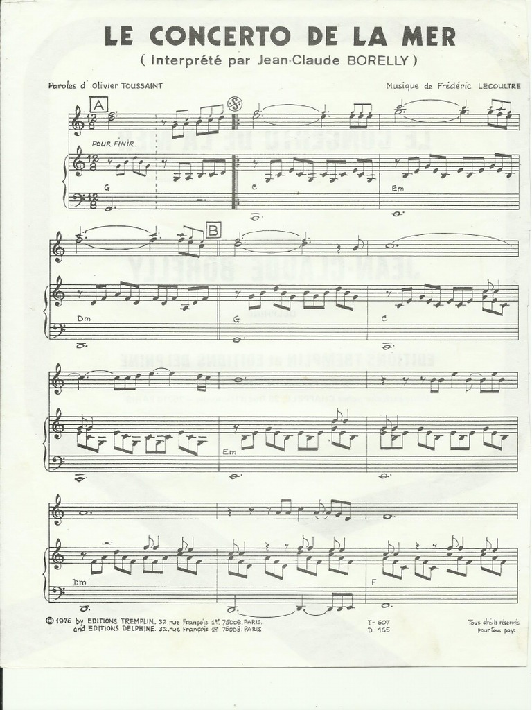 Concerto de La Mer - JC Borelli | PDF