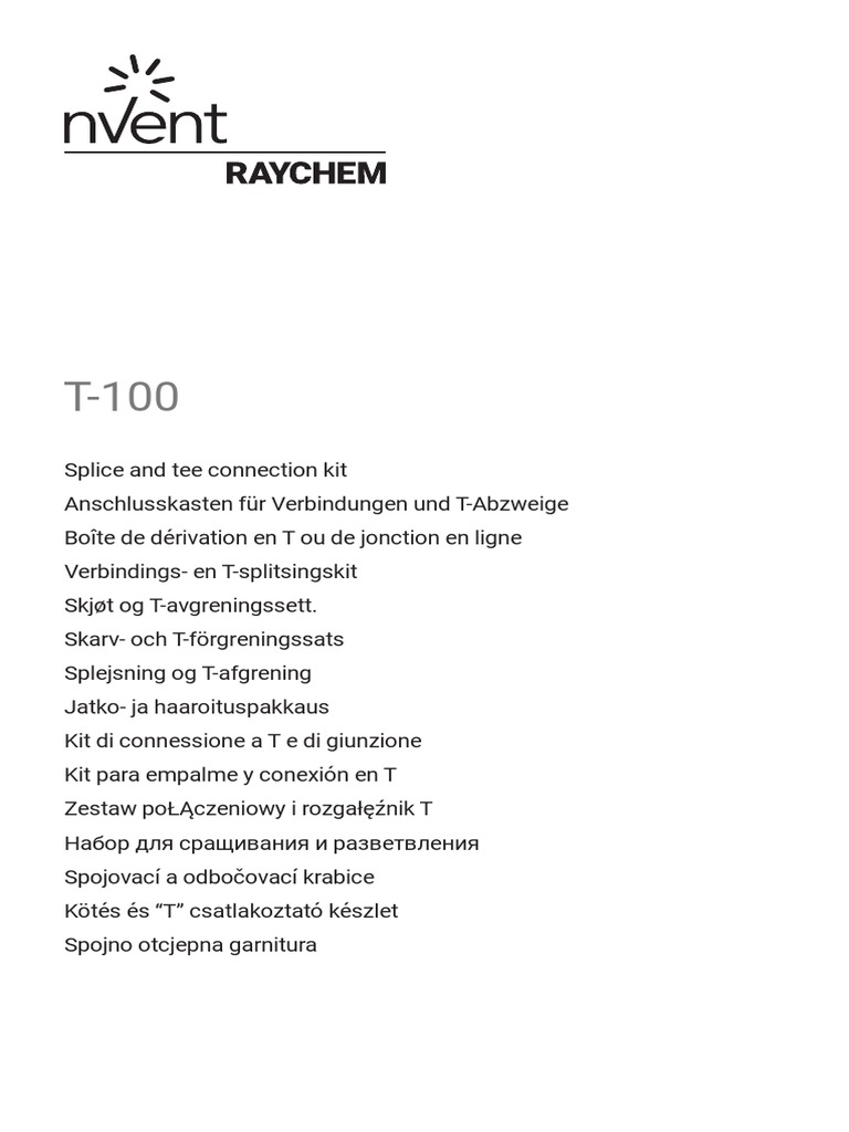 Raychem Im Install039 T100 ML | PDF | Chemistry | Occupational Safety ...